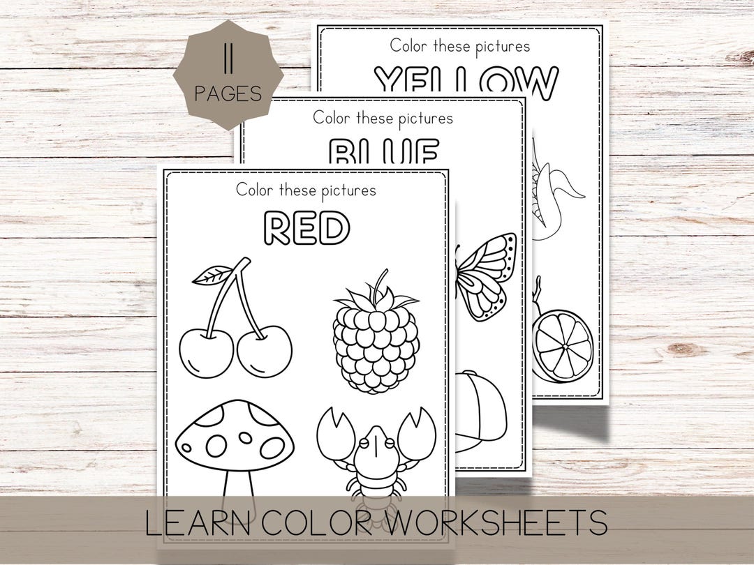 Preschool Color Learning Worksheets | Color Match & Coloring Pages ...