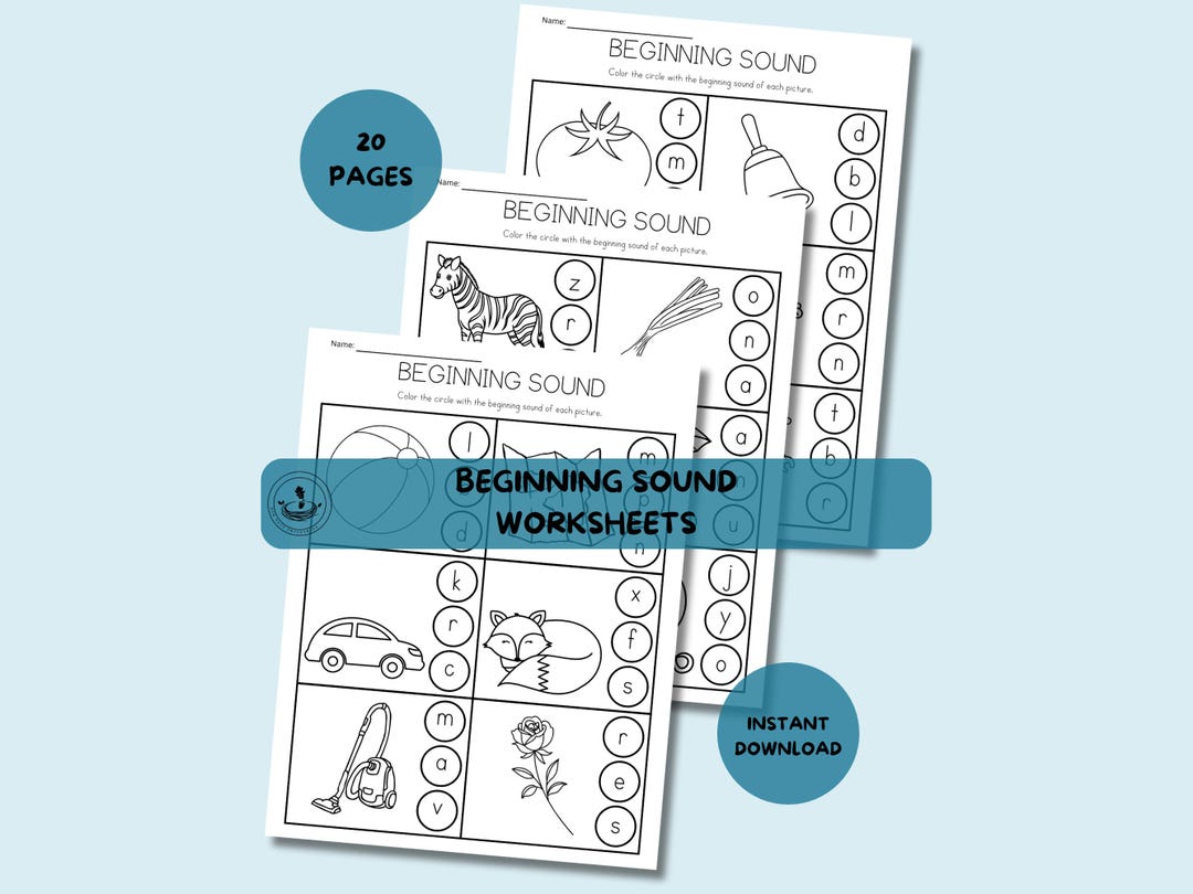 Beginning Sounds Worksheets for Preschool | Phonics Beginning Letter ...