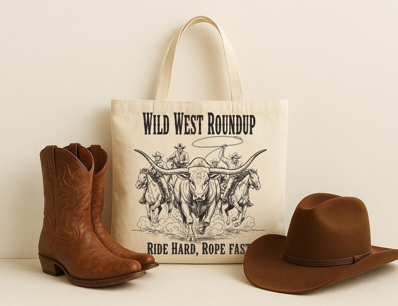 Wild West Roundup PNG SVG | Cowboy Cattle Roping Western Scene ...
