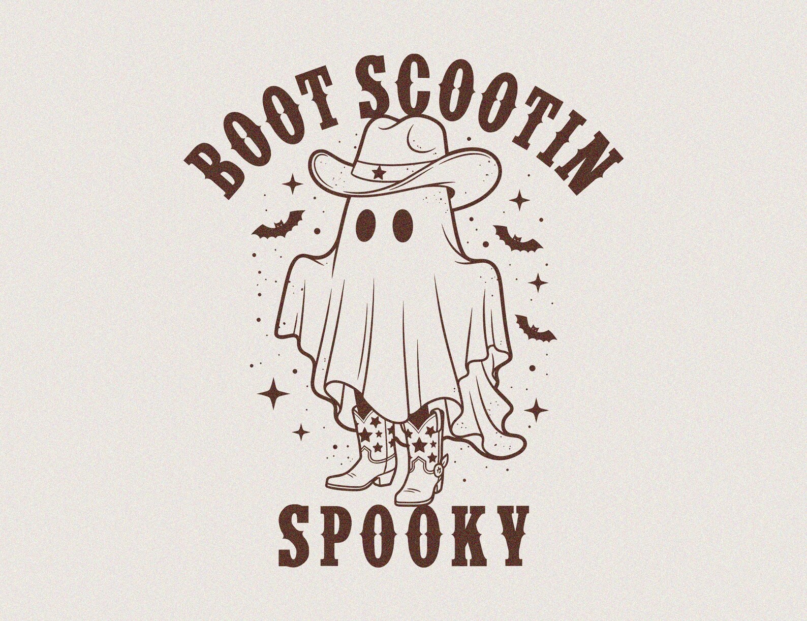 Boot Scootin Spooky SVG PNG | Cowboy Ghost Halloween Sublimation Design ...