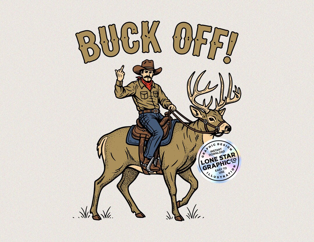 Buck off Cowboy Riding Elk PNG | Funny Western Rodeo Design | Cowboy ...