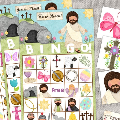 Digital Bible Bingo Printable Sunday School Bingo Game Jesus - Etsy