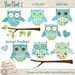 Digital Owl Clip Art Boho Owl ClipArt Nursery Art boy baby | Etsy