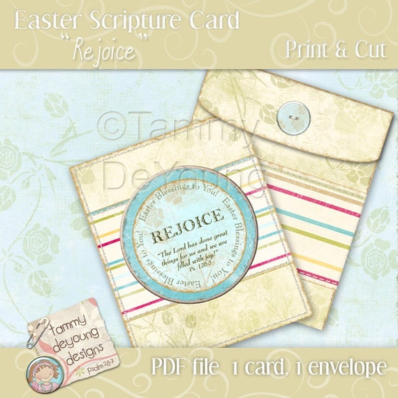 Religious Easter Cards Printable Easter Cards With Scripture | Etsy