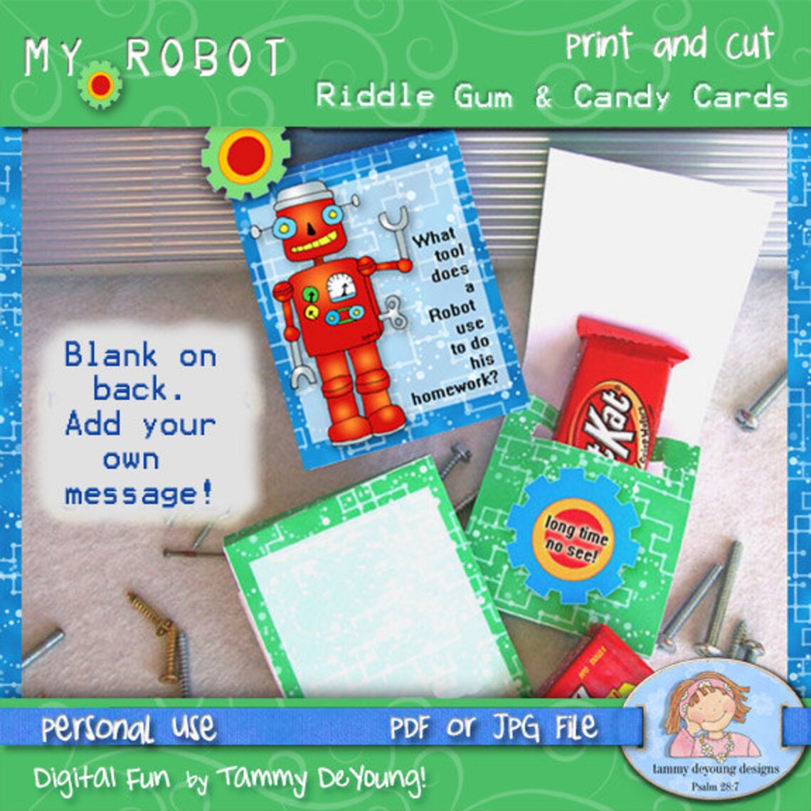 Robot Treat Holders Printable Robot Party Favors Digital - Etsy