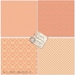 Coral and Gold Digital Paper, Coral Digital Backgrounds NON-METALLIC ...