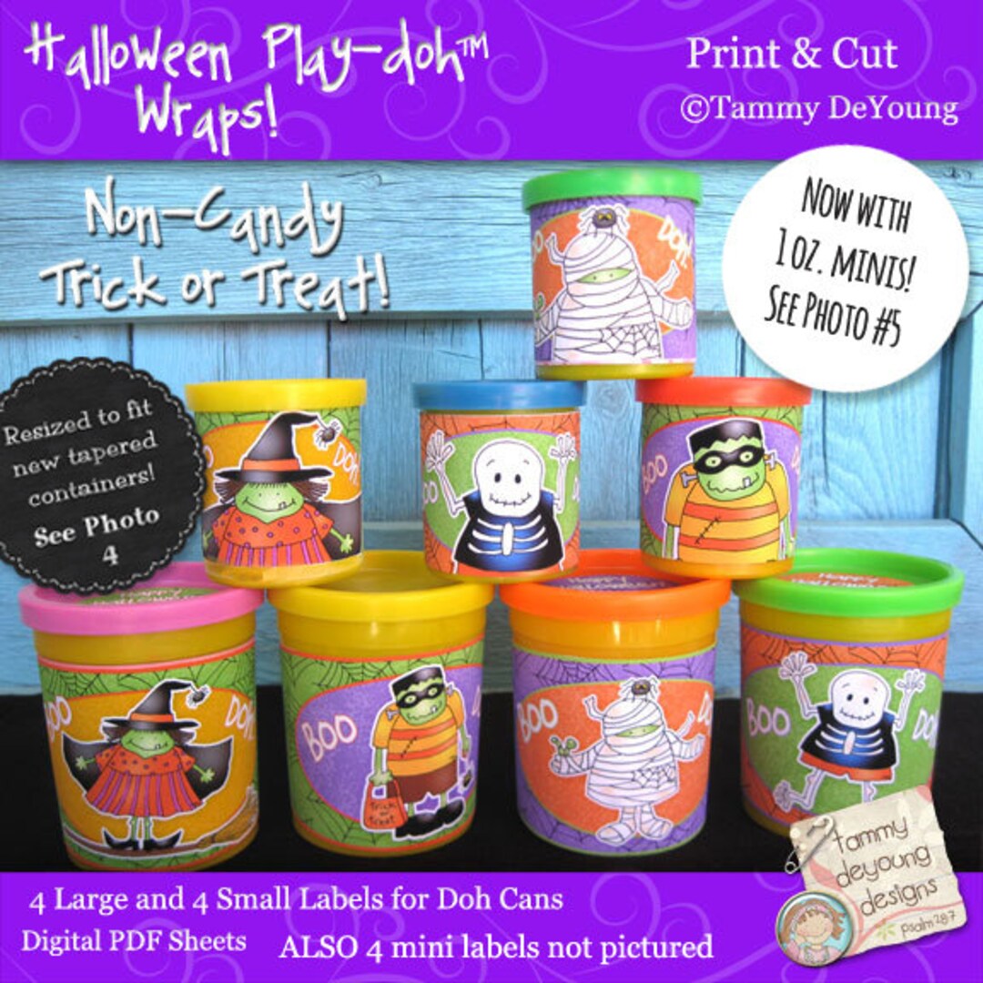 Kids Halloween Party Favors Printable, Halloween Labels That Fit Play ...