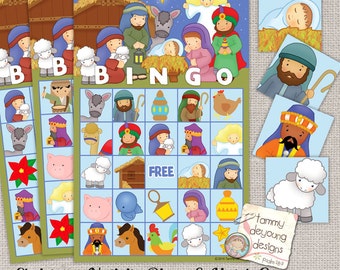 Christmas Bingo Game for Christian Kids Printable Christmas Party Game ...