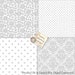 Silver Glitter Digital Paper, Faux Glitter Backgrounds With With Hearts ...