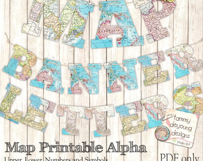 US Map Pennant Banner, Vintage US Map Banner, History Classroom ...