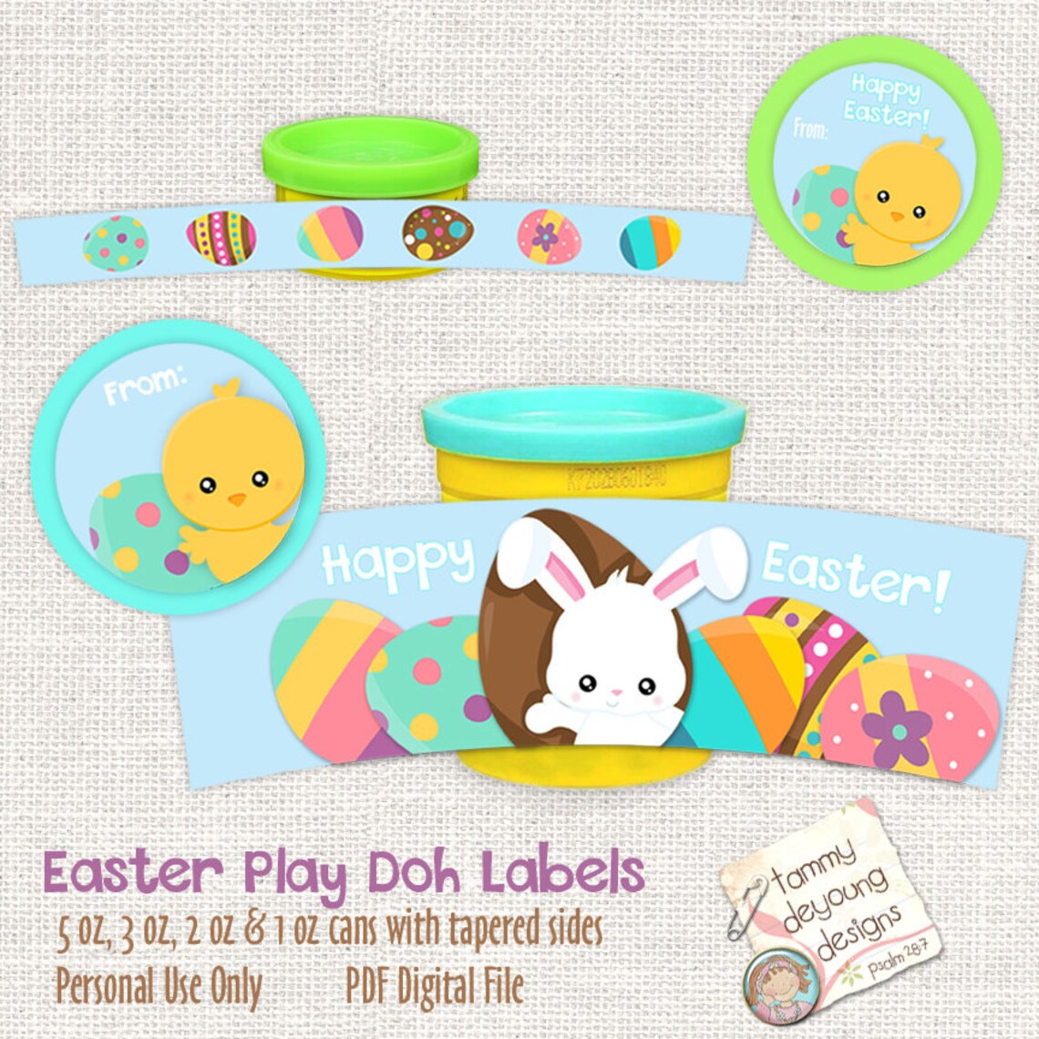 Easter Bunny Labels Easter Basket Party Favors Labels Fit - Etsy