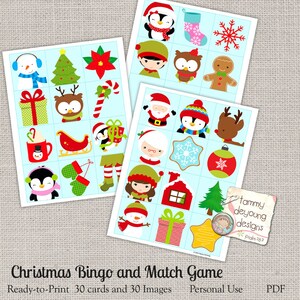 Christmas Bingo Game, Printable Holiday Bingo Cards, North Pole, Santa ...