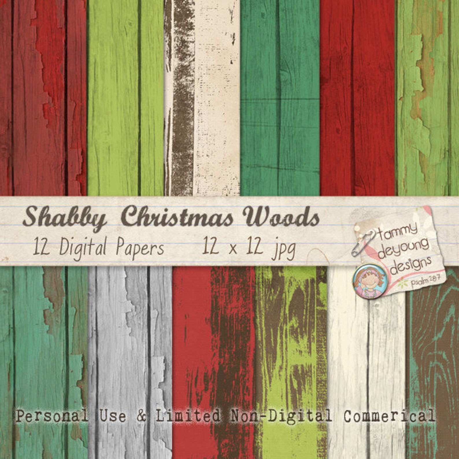Christmas Papers Wood Digital Shabby, Rustic Invitations, Weddings ...