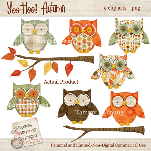 Boho Owls Clip Art, Fall Clip Art, Owls Nursery Art, Thanksgiving ...