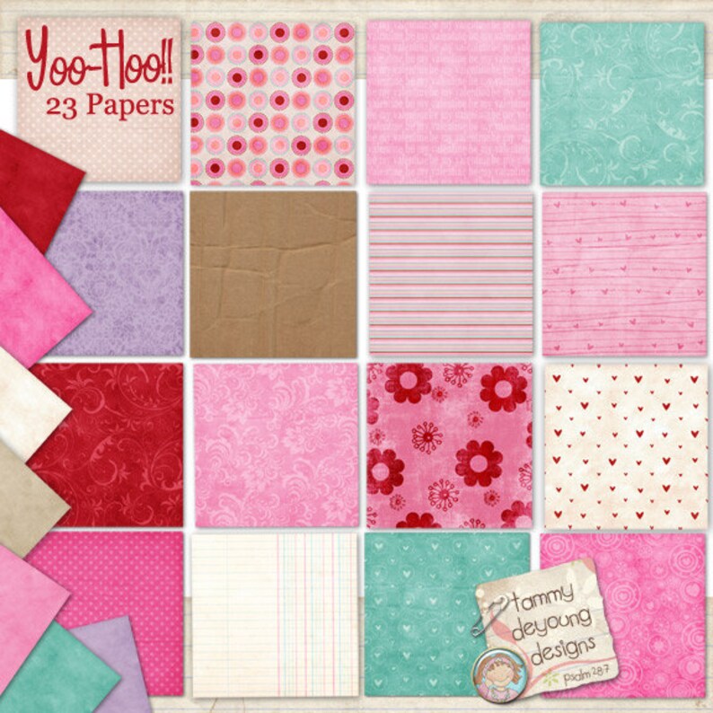 Digital Valentine Scrapbook Kit Love Clip Art Valentine | Etsy