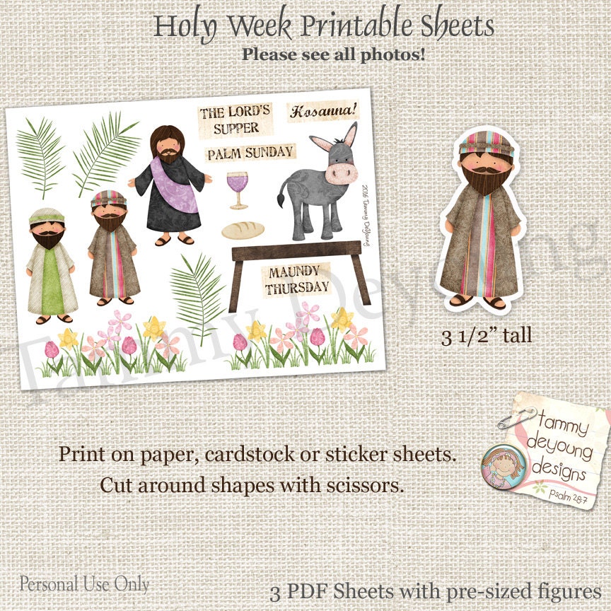 Religious Easter Printable for Kids Christian Easter Stickers | Etsy ...