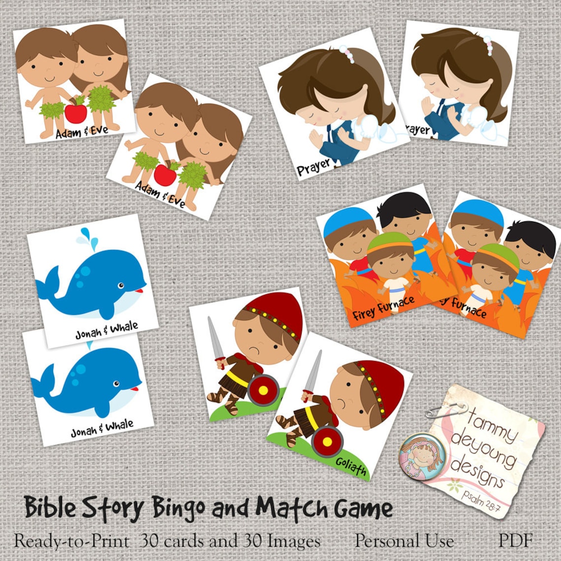 Digital Bible Bingo, Printable Sunday School Bingo Game, Jesus Bingo ...