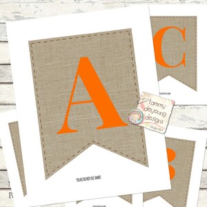 Fall Burlap Banner, Printable Paper Bunting, Thanksgiving Garland ...