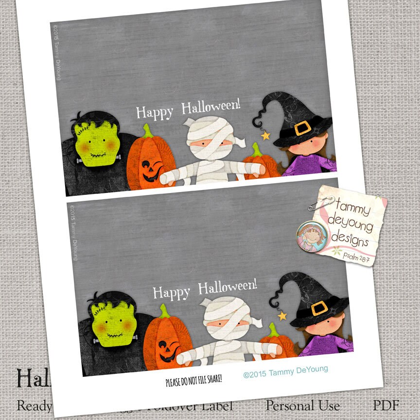 Halloween Treat Bag Topper halloween Labels Party Favors | Etsy