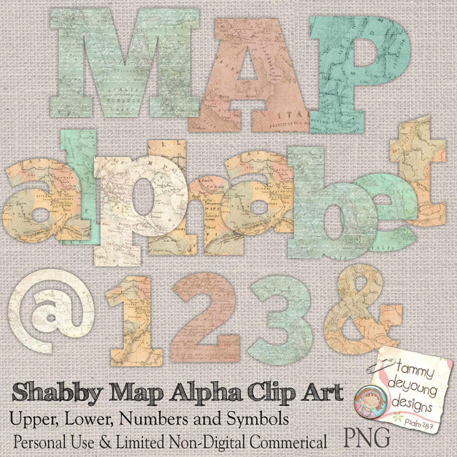 Old World Map Letters Map Clip Art Shabby Map Digital - Etsy Canada