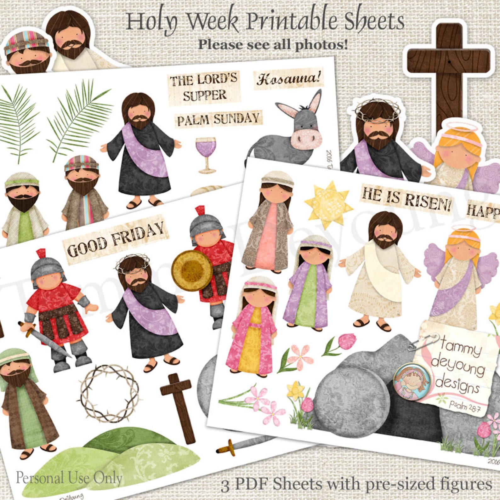 Religious Easter Printable for Kids Christian Easter Stickers - Etsy