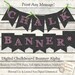 Pink Chalkboard Banner Pennants Shabby Alphabet Printable Letter ...