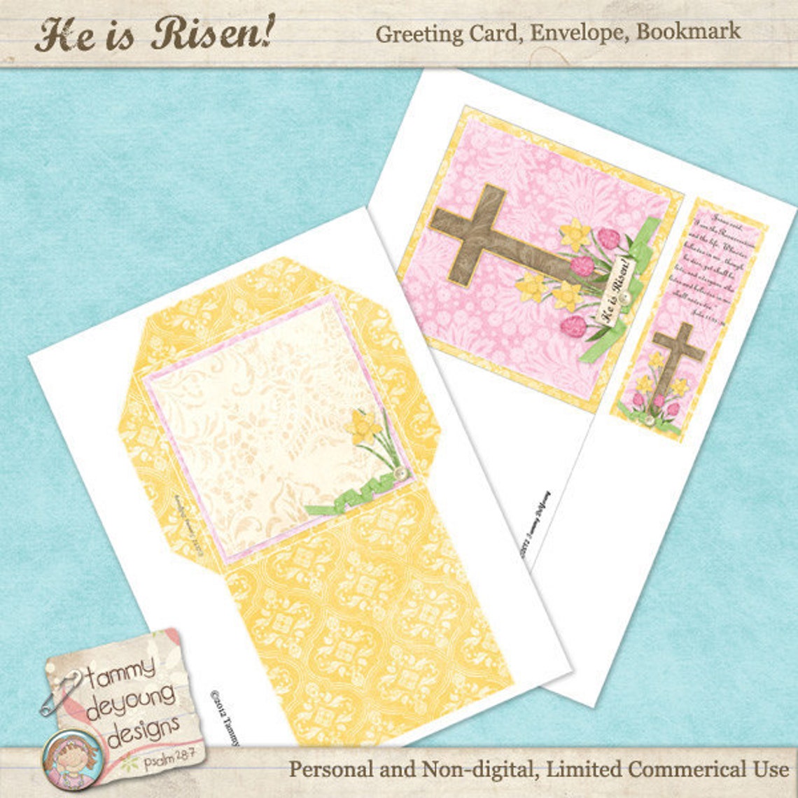 Digital Easter Religious Card Printable Resurrection Handmade - Etsy