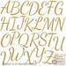 Digital Gold Glitter Alphabet Clip Art, Gold Letters Clipart, Metallic ...