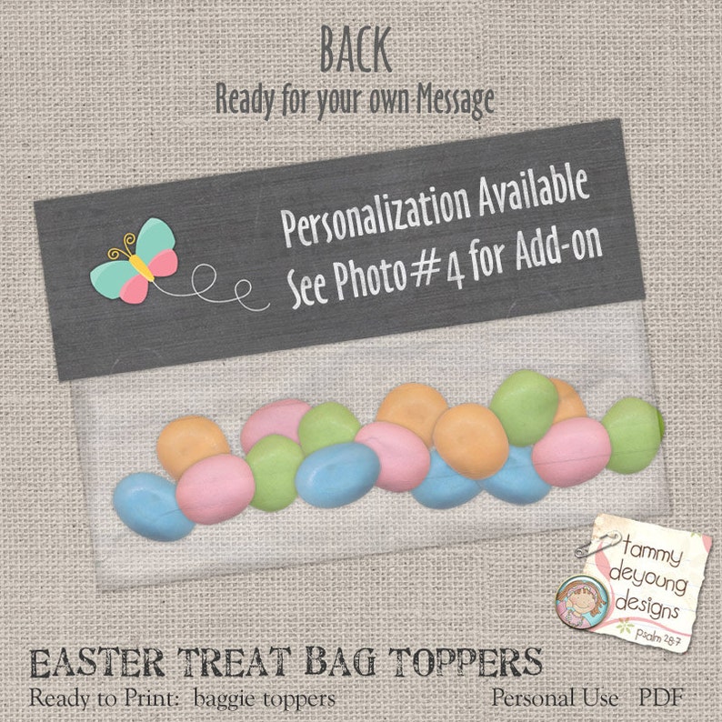 Easter Treat Bag Toppers Printable Easter Labels Easter - Etsy