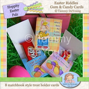 Easter Party Favors, Easter Riddle Treat Holders, Printable Easter ...