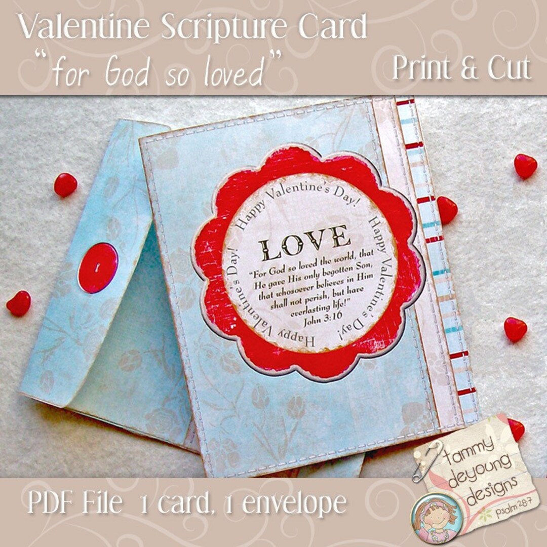 Scripture Valentine Cards *DIY Printable Valentine for Women or Men ...