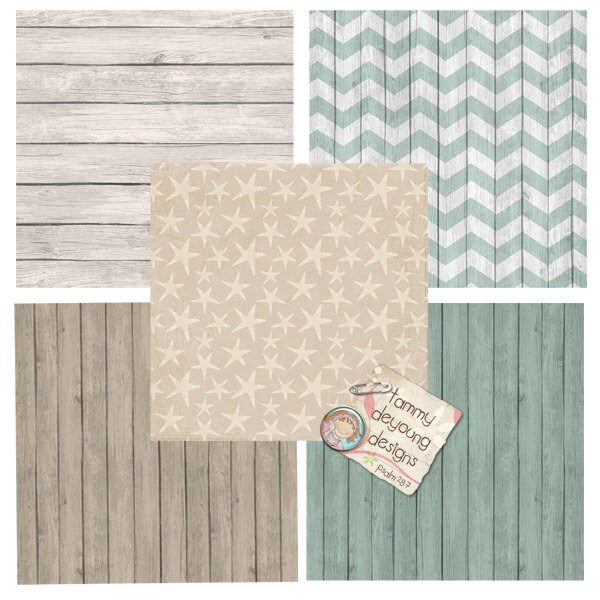 Beach Digital Papers Shabby Cottage Burlap Prints Nautical | Etsy