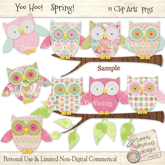 Baby Girl Owls Clip Art