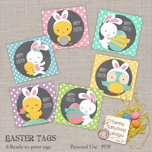 Easter Printable Party Favors Value Pack -- Tags, Water Bottle Labels ...