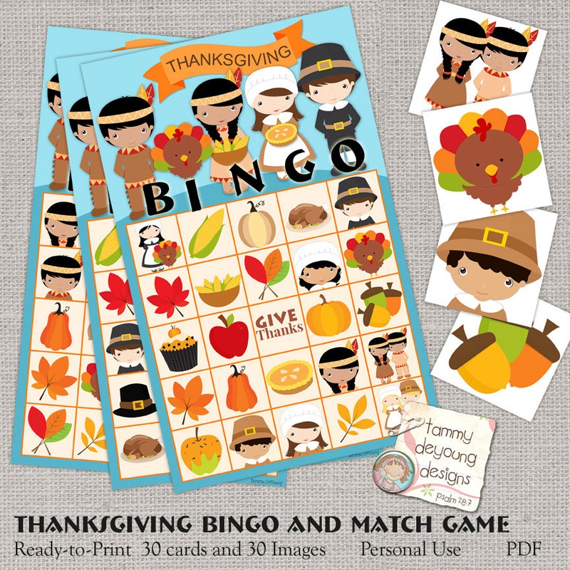 Thanksgiving Bingo - Etsy