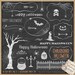 Halloween Chalkboard Clip Art, Spooky Halloween Images, Digital ...