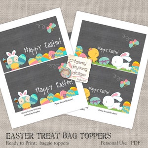Easter Treat Bag Topper,s Printable Easter Labels, Easter Tags, Easter ...