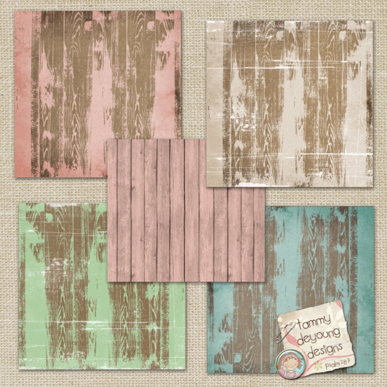 Wood Digital Papers Shabby Wedding Chic Pink Mink for - Etsy