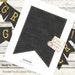 Chalkboard Wedding Pennants Gold Glitter Alphabet Letters, Digital ...