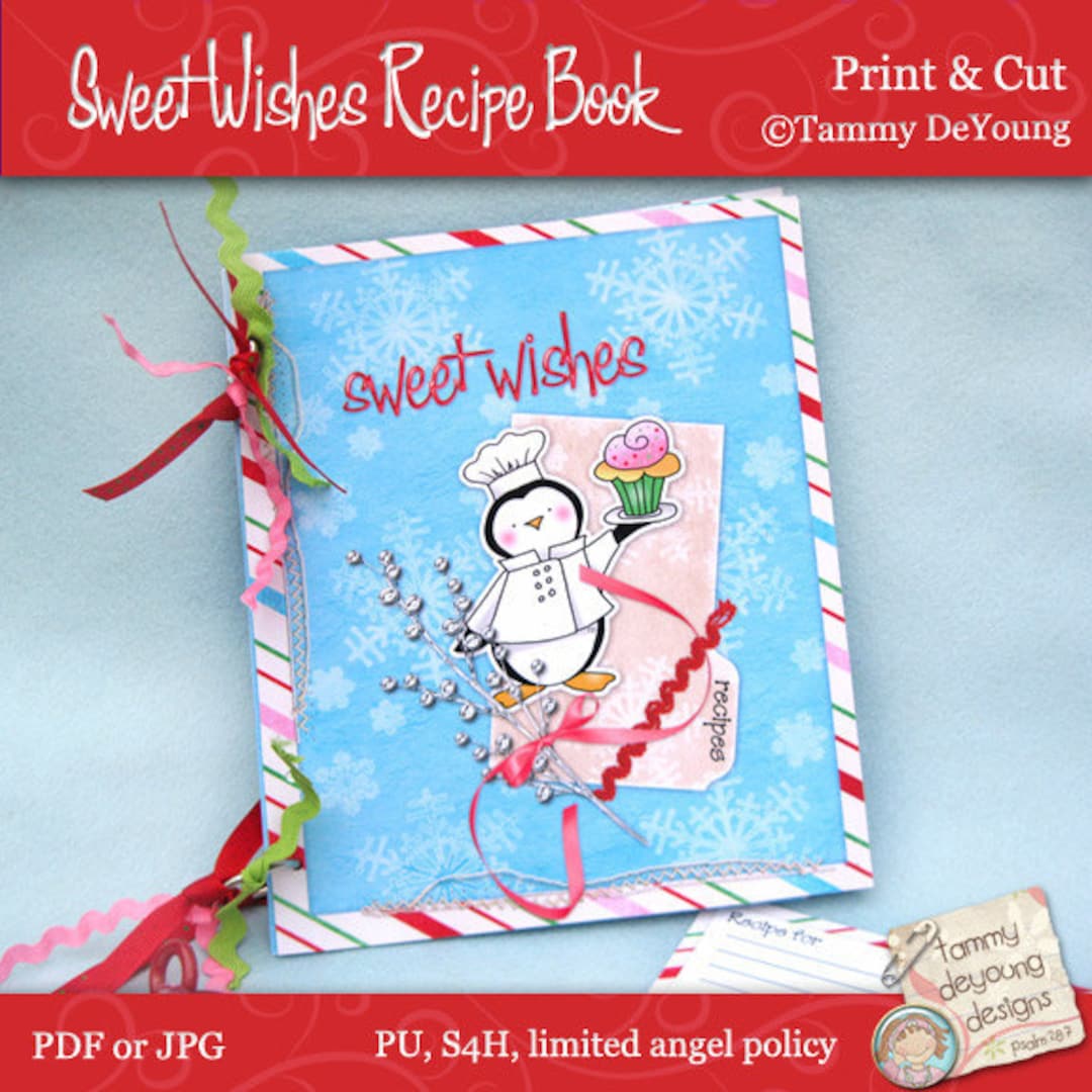 Printable Recipe Book, Digital Recipe Cards, Printable Journal With ...