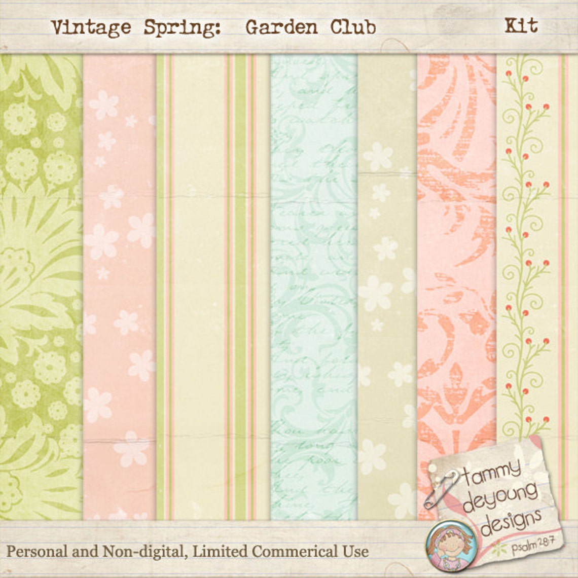 Digital Spring Scrapbook Kit *spring Wedding Butterflies*, Shabby Chic ...