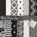 Silver Glitter Digital Paper, Faux Glitter Backgrounds With With Hearts ...