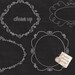 Digital Chalk Frames Clip Art for Chalkboards Are Transparent - Etsy