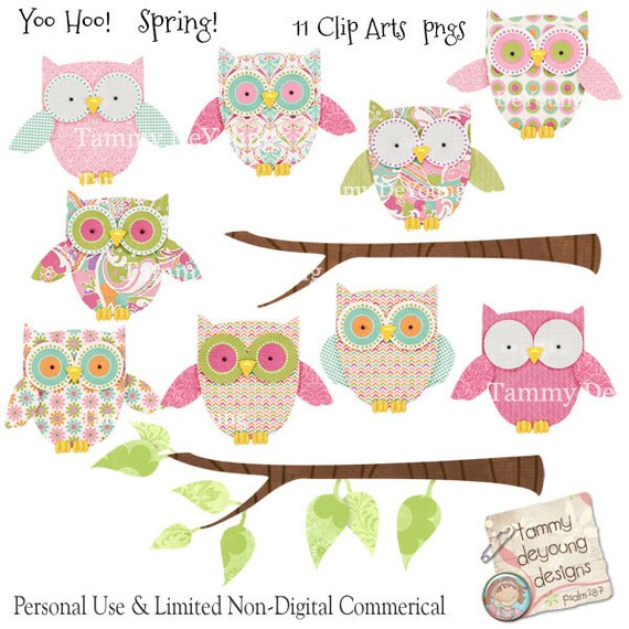Baby Girl Owls Clip Art