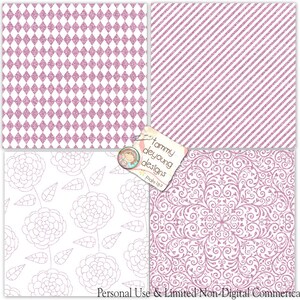 Pink Glitter Digital Paper, Faux Glitter Backgrounds Bling With Hearts ...