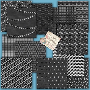 Christmas Digital Papers, Holiday Chalkboard Paper Backgrounds for ...