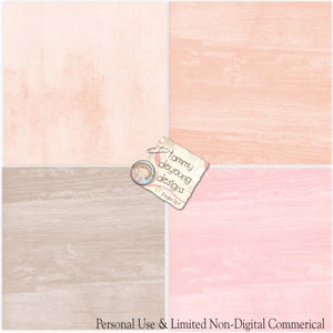 Shabby Digital Papers, Rose Gold Boho Papers for Nursery, Beach ...