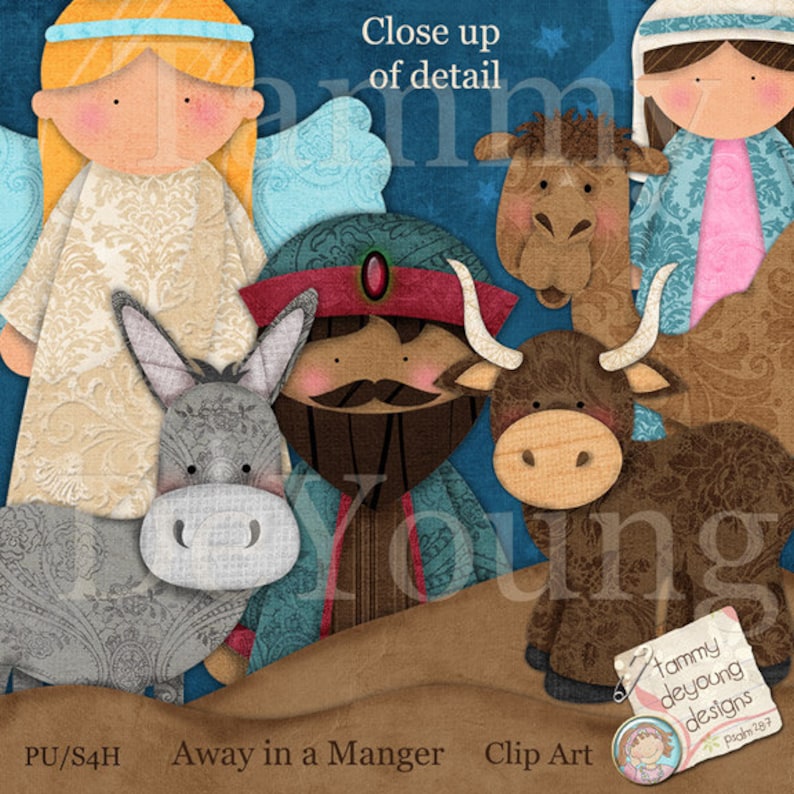 Nativity Clip Art Christmas Clip Art Digital Holiday Images | Etsy