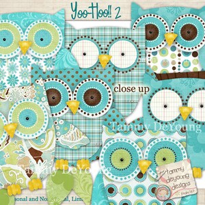 Digital Owl Clip Art, Boho Owl Clipart, Nursery Art, Boy Baby Shower ...