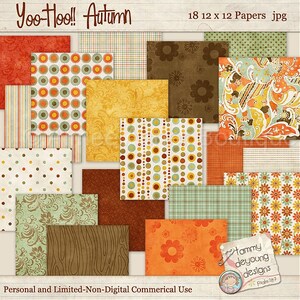 Thanksgiving Owls Scrapbook Kit, Autumn Owl Clip Art, Fall Digital ...